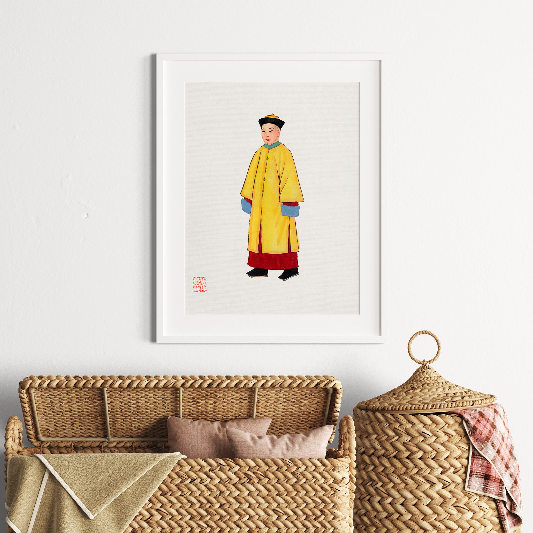 Traditional Chinese Art Print Priest of the Qing Dynasty Period ...