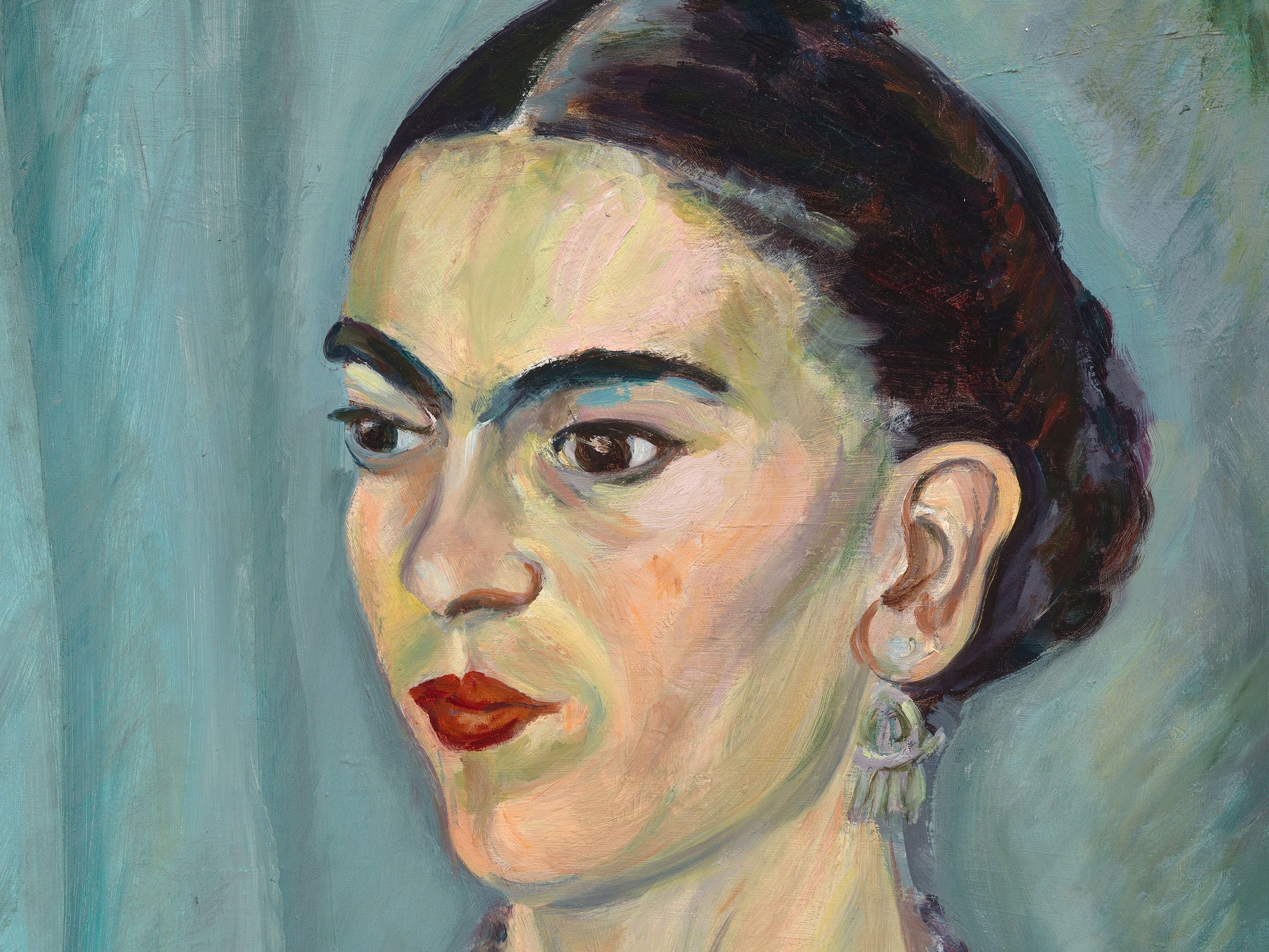 Frida Kahlo Portrait Wall Art by Magda Pach Female Portrait - Etsy