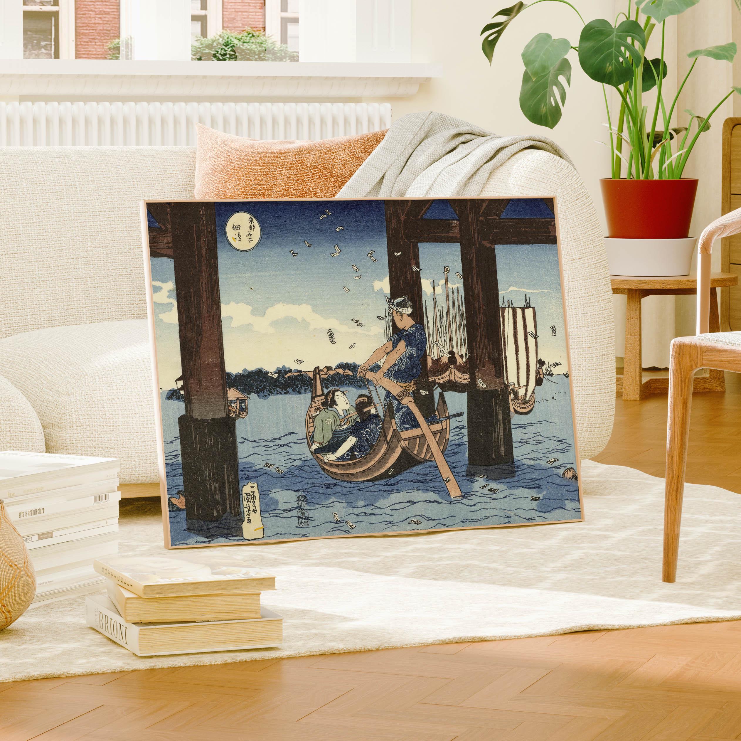 Tsukuda Island by Utagawa Kuniyoshi Japanese Digital Wall Art, Asian ...