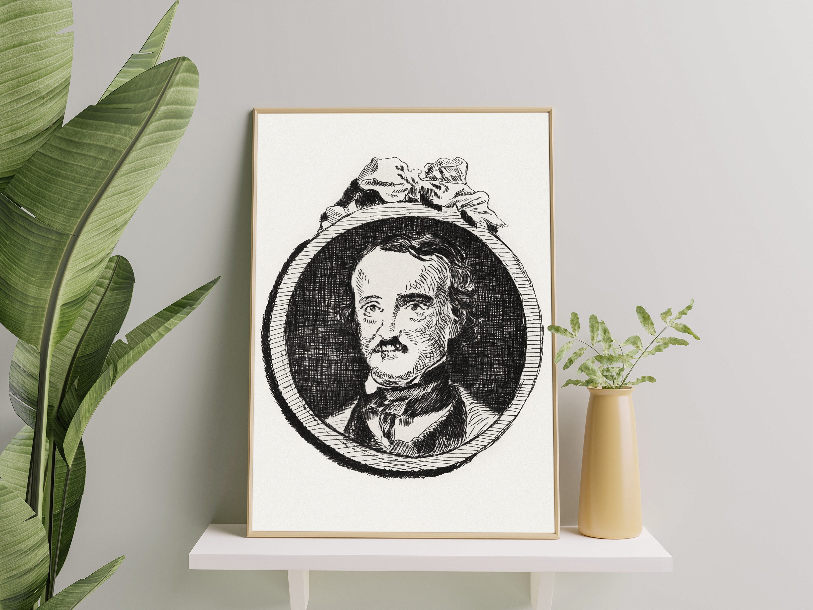 Gothic Art Print Edgar Allan Poe Portrait by Edouard Manet - Etsy