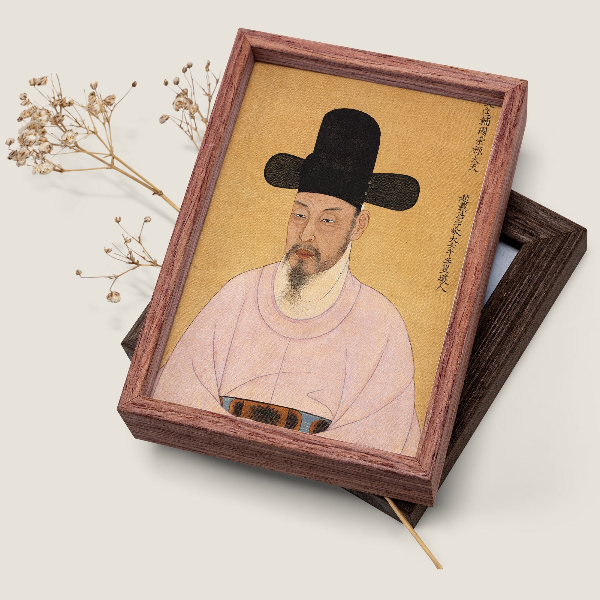 Vintage Korean Wall Art, Korean Portrait Painting, Joseon Dynasty Art ...