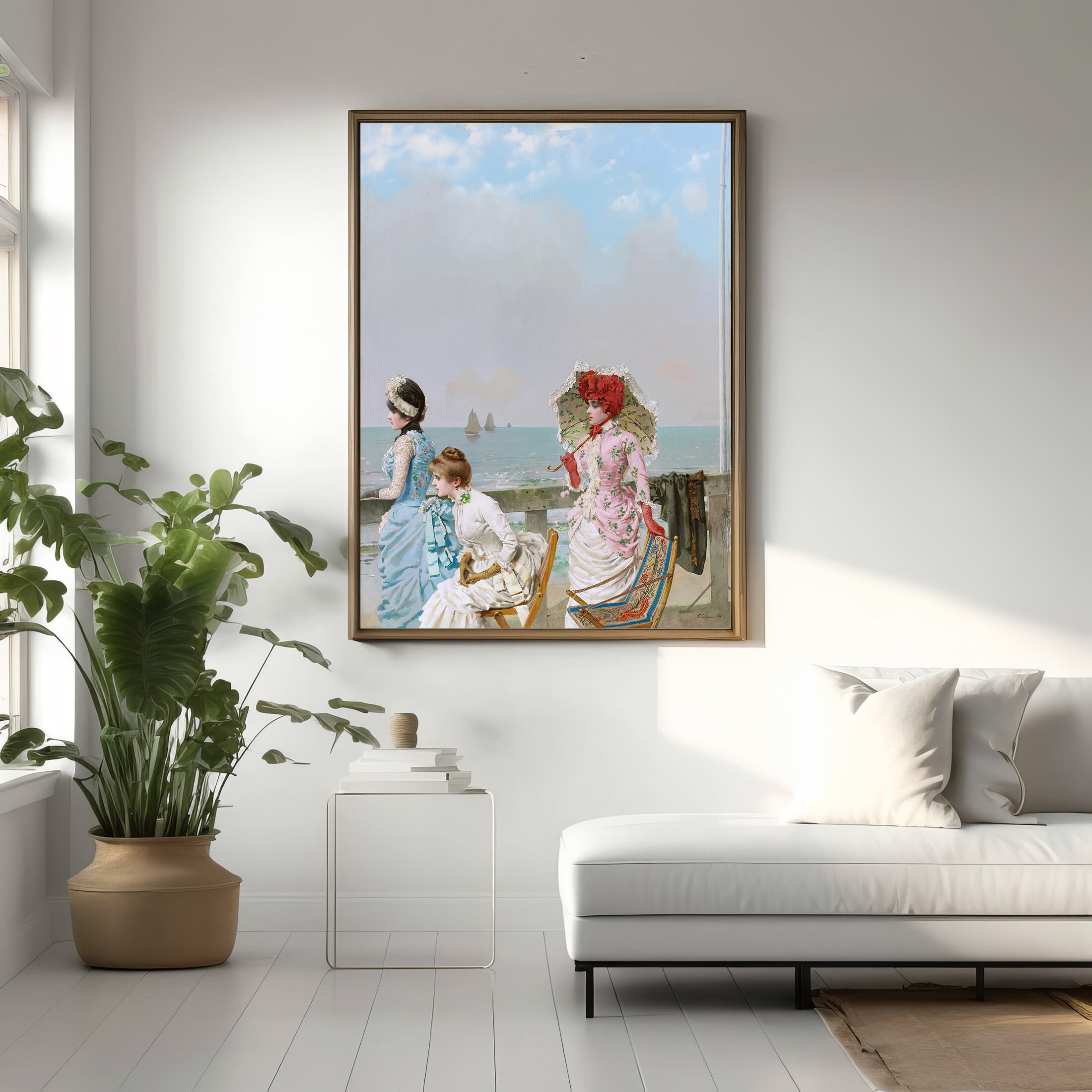 Light Academia Italy Wall Art, 1800s Italian Painting, Amalfi Coastal ...