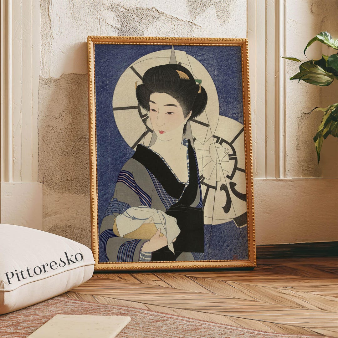 Digital Japanese Woman Portrait After Visit to the Bathhouse by Kotondo ...