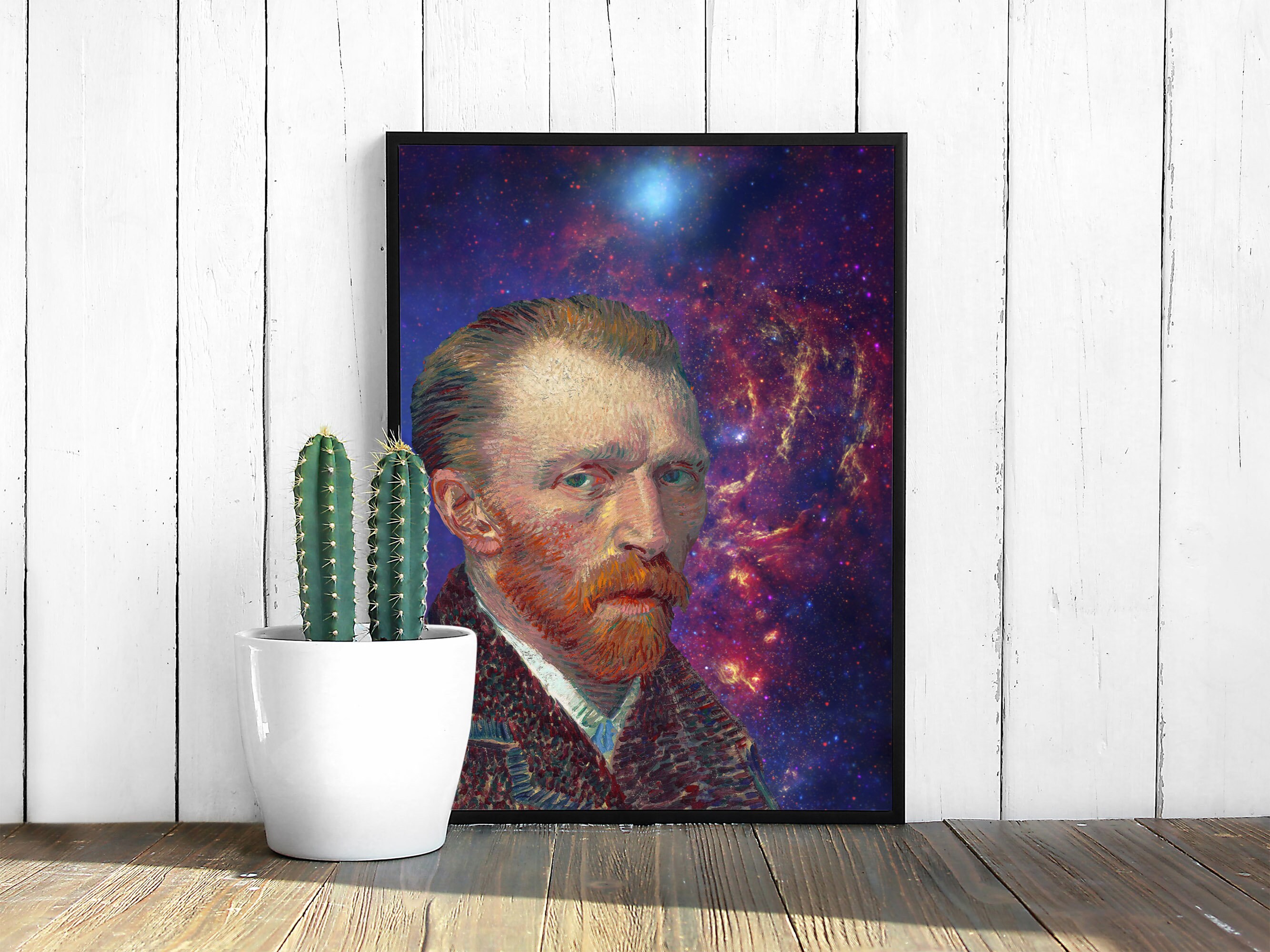 Vincent Van Gogh Portrait Abstract Space Wall Art Van Gogh - Etsy