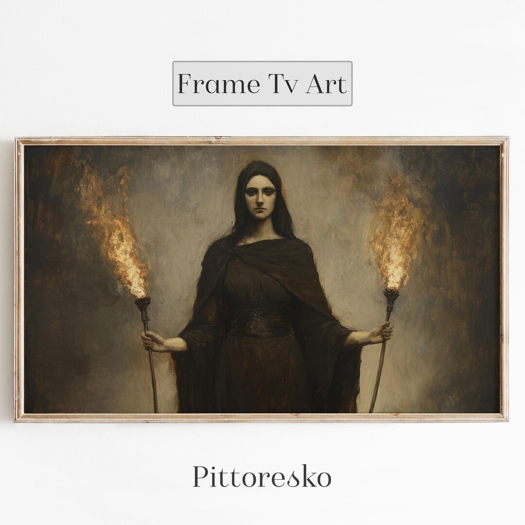 Hecate Greek Goddess Frame Art for Smart TV, Digital Hekate Painting ...