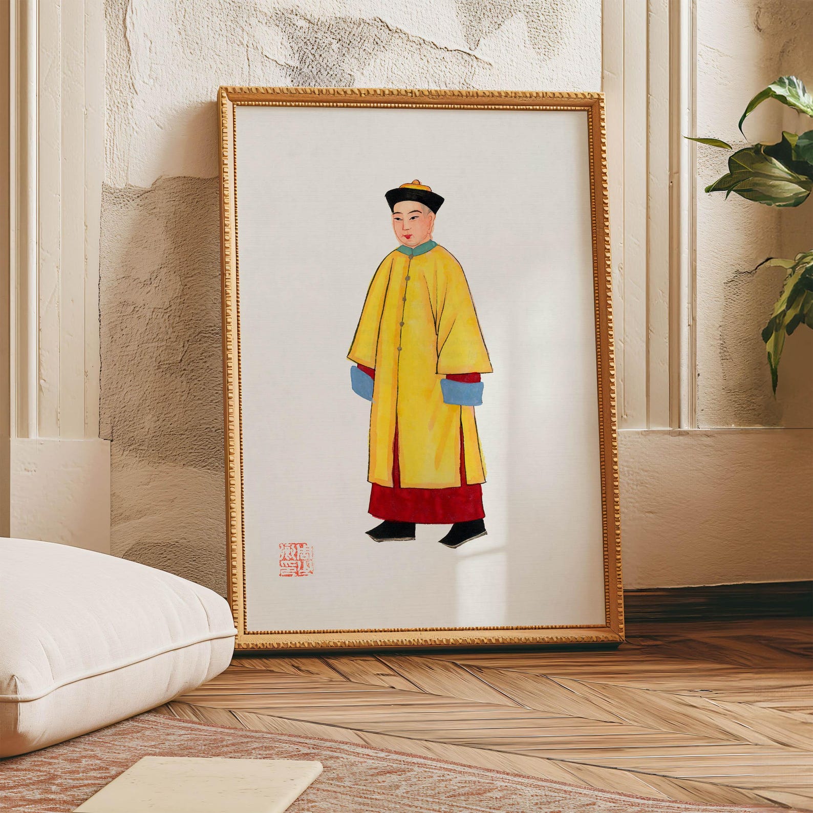 Traditional Chinese Art Print Priest of the Qing Dynasty Period ...