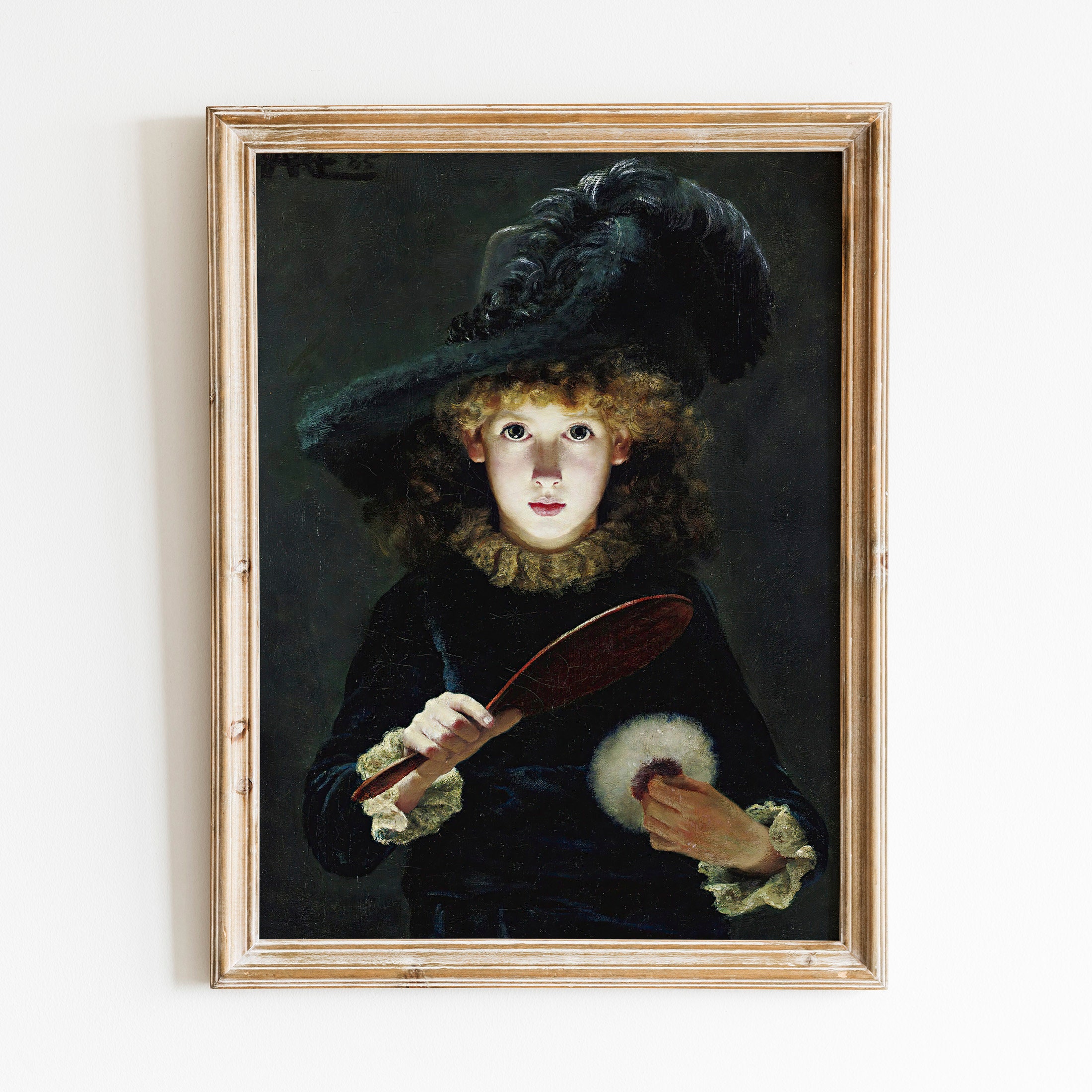 Irish Large Wall Art Dark Academia Print, Gothic Ireland Girl Portrait ...