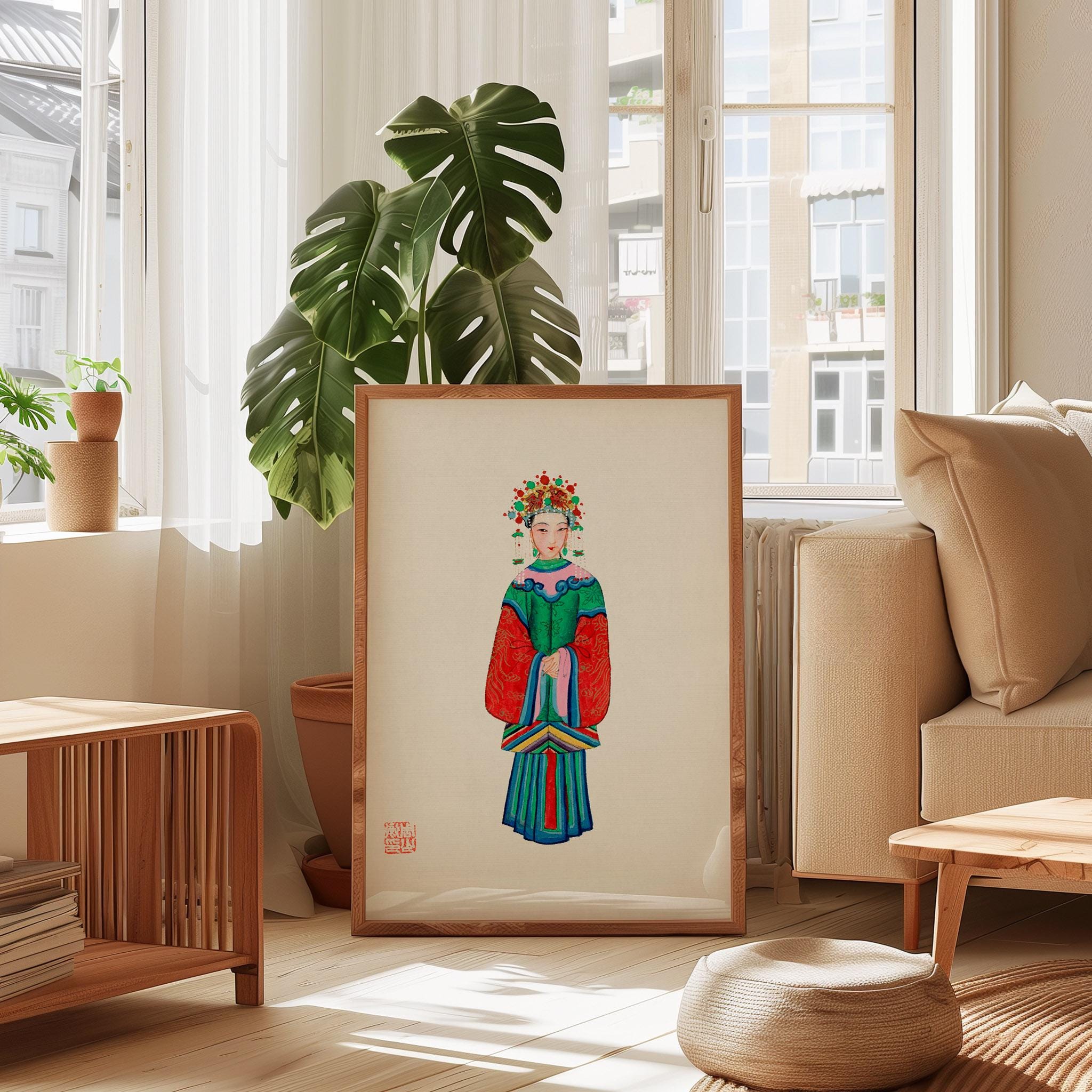 Chinese Imperial Princess Digital Wall Art, Qing Dynasty Printable ...