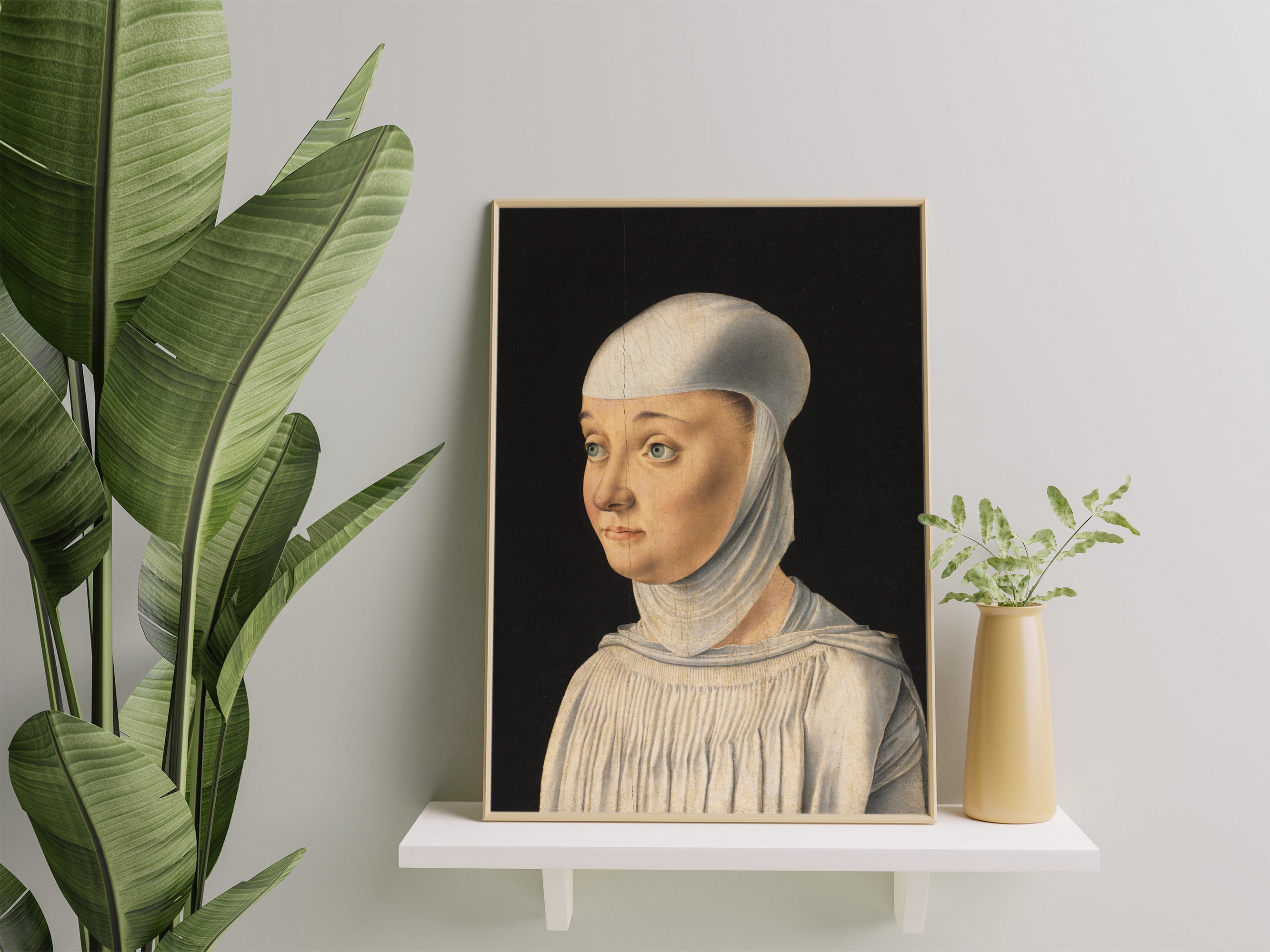 Dark Academia Italian Renaissance Young Woman Art Print, Medieval ...