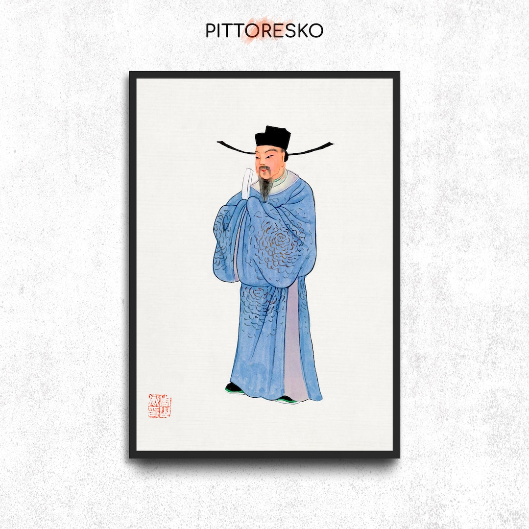 Traditional Chinese Wall Art Old China Portrait Vintage - Etsy