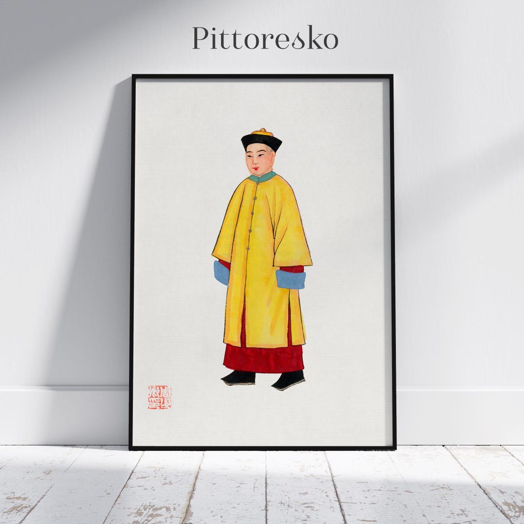 Traditional Chinese Art Print Priest of the Qing Dynasty Period ...