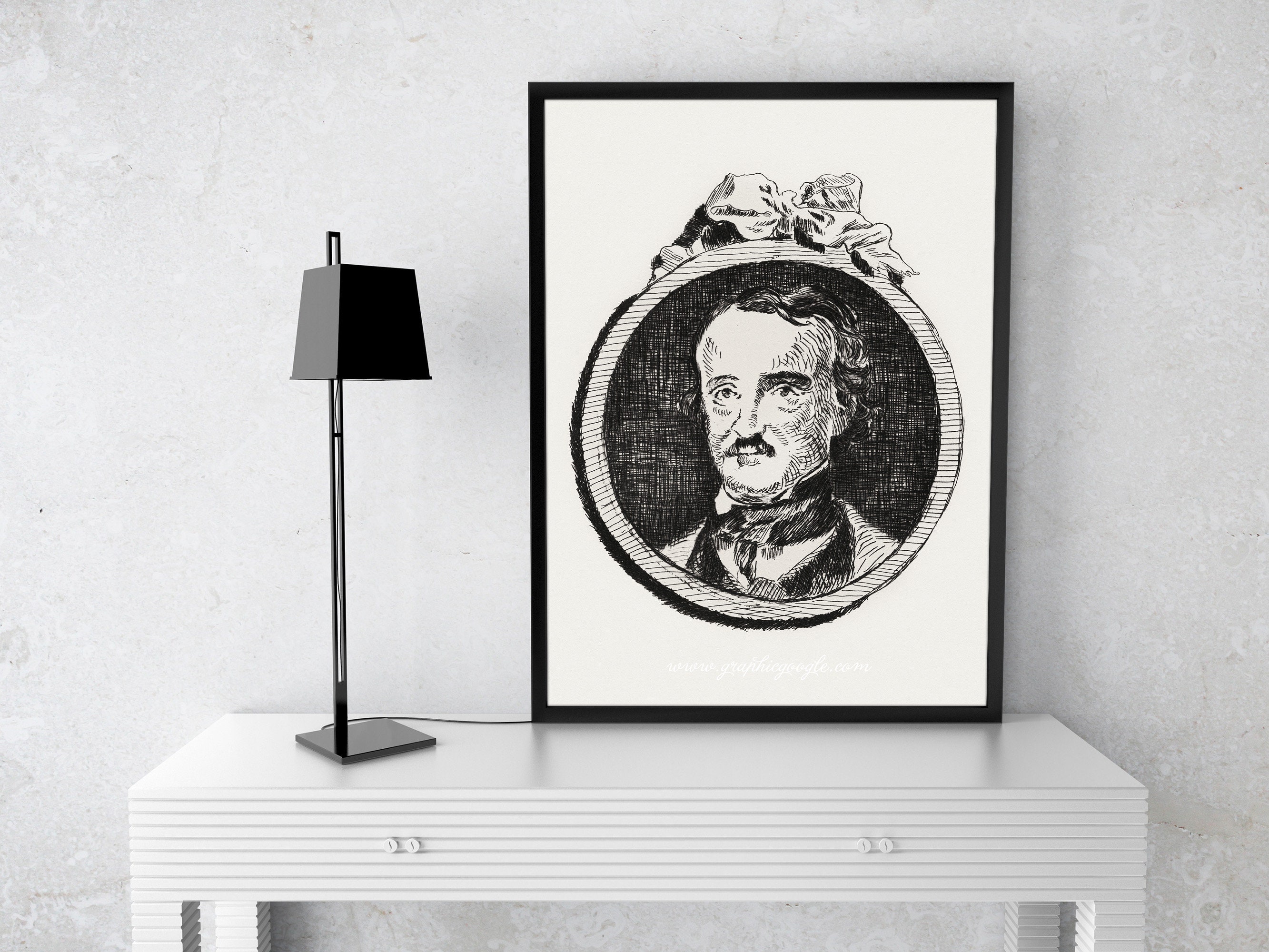 Gothic Art Print Edgar Allan Poe Portrait by Edouard Manet - Etsy