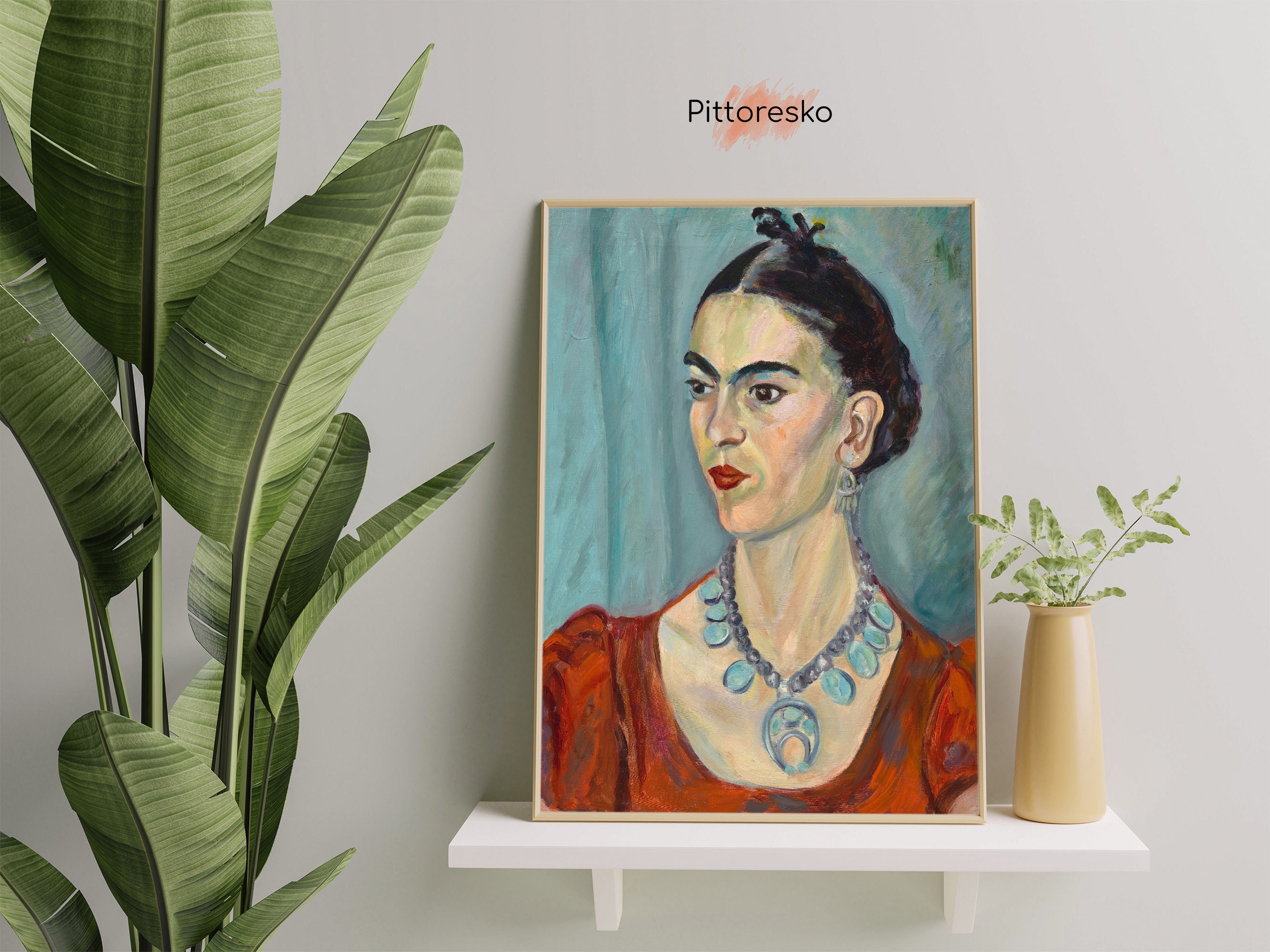 Frida Kahlo Portrait Wall Art by Magda Pach Female Portrait - Etsy