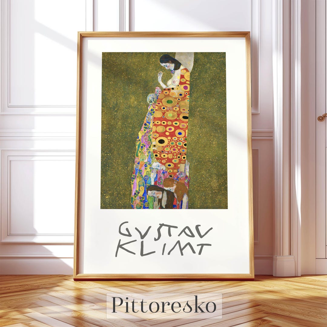 Hope II Gustav Klimt Digital Print, Classical European Famous Painting ...