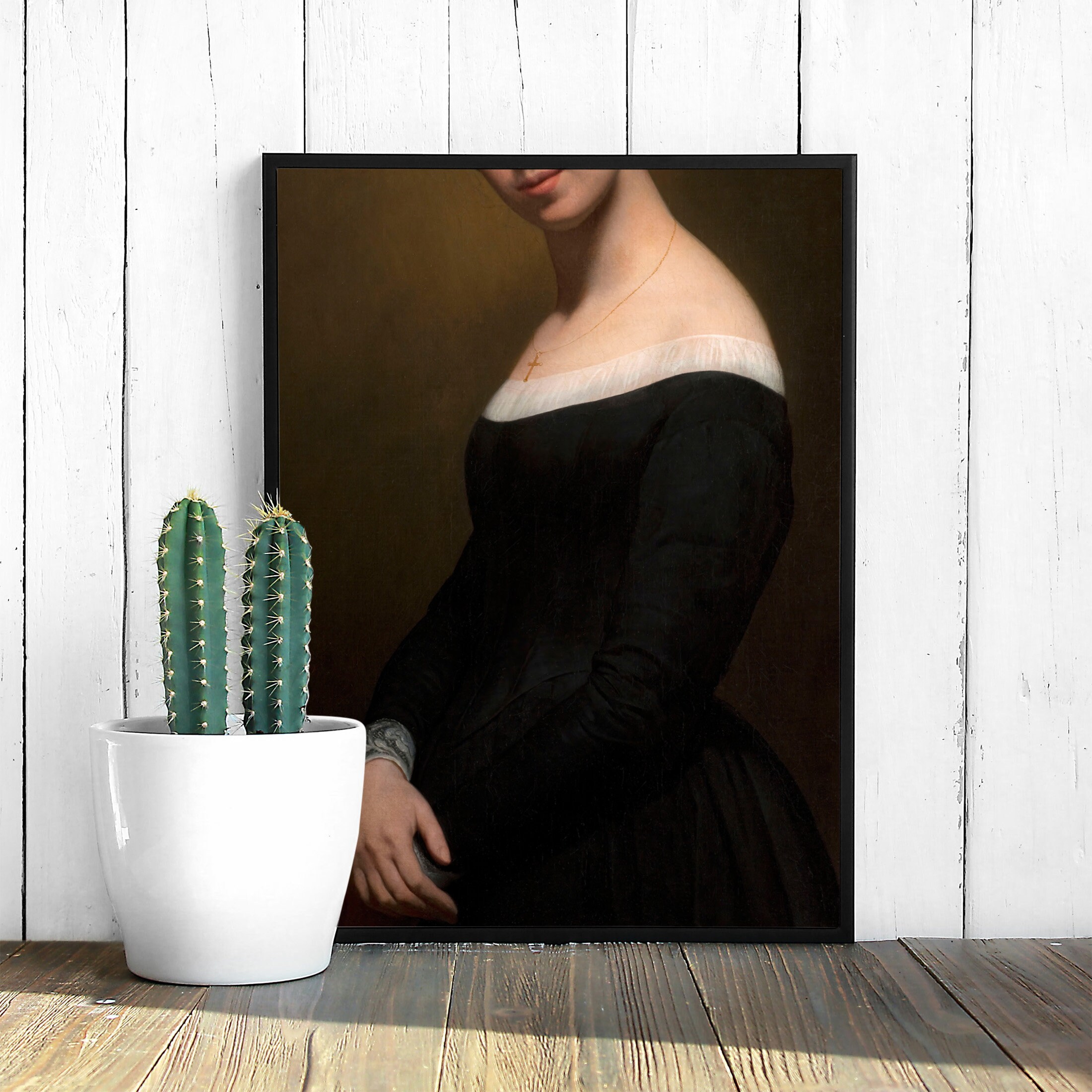 Dark Academia Faceless Portrait for Maximalist Wall Art Decor, Altered ...
