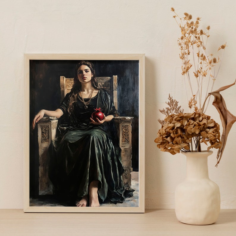 Printable Poster Persephone Greek Goddess of Underworld With ...