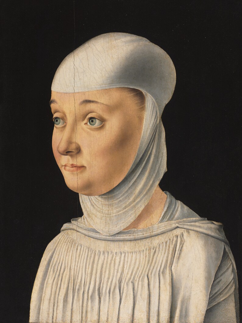 Dark Academia Italian Renaissance Young Woman Art Print, Medieval ...