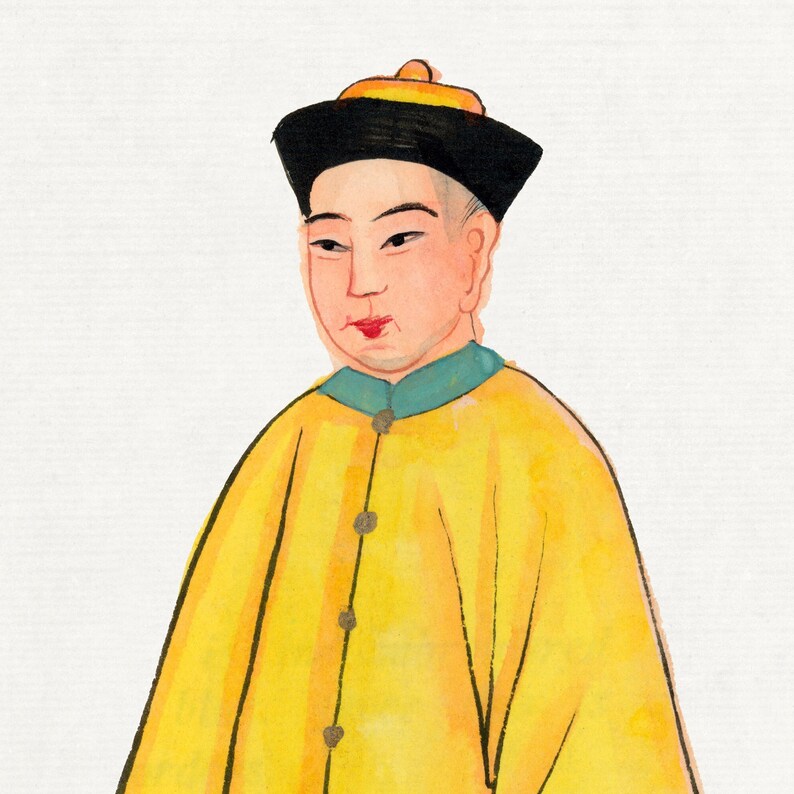Traditional Chinese Art Print Priest of the Qing Dynasty Period ...