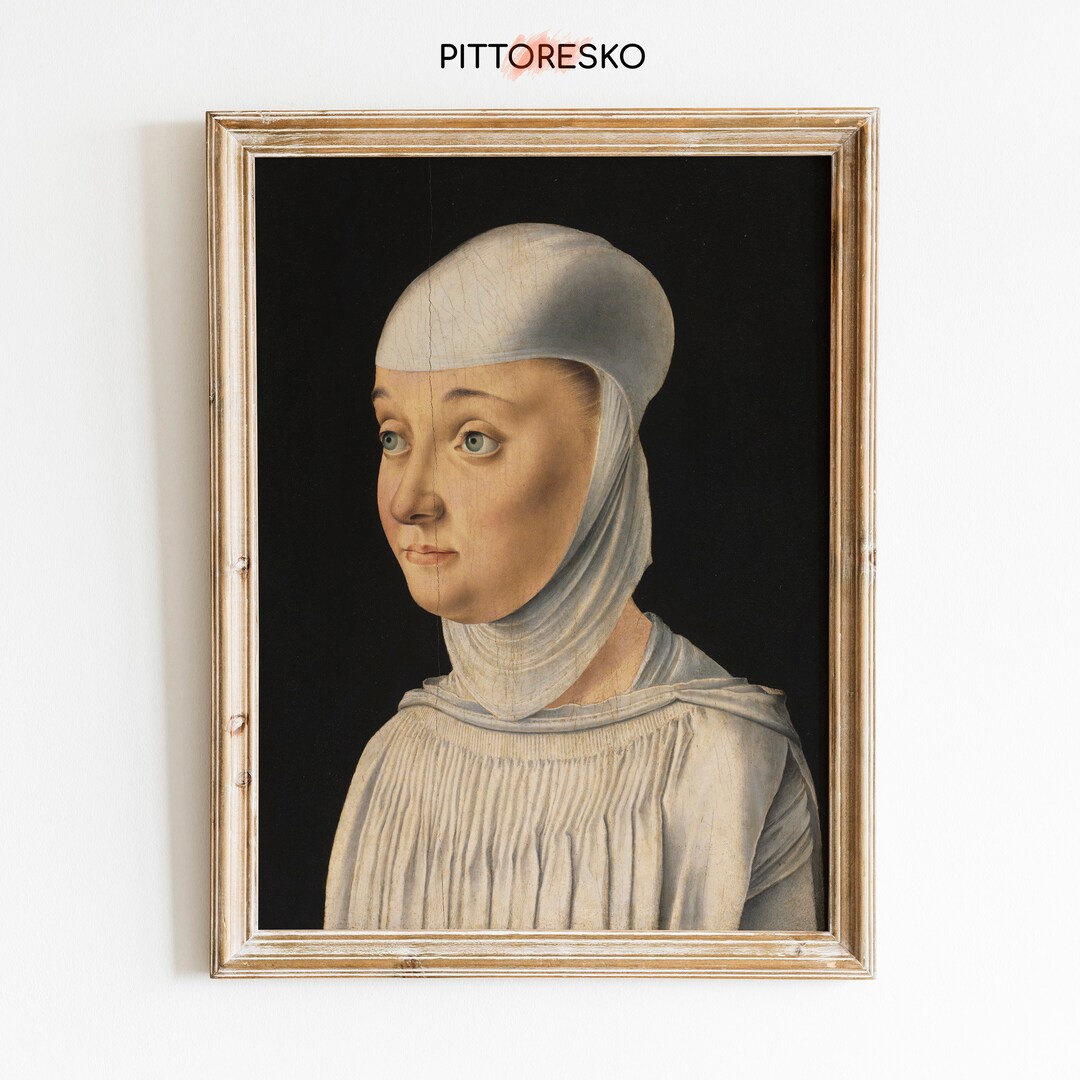 Dark Academia Italian Renaissance Young Woman Art Print, Medieval ...