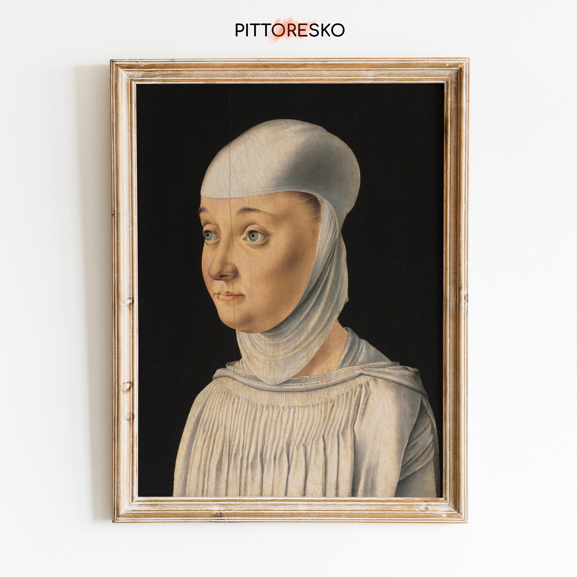 Dark Academia Italian Renaissance Young Woman Art Print, Medieval ...