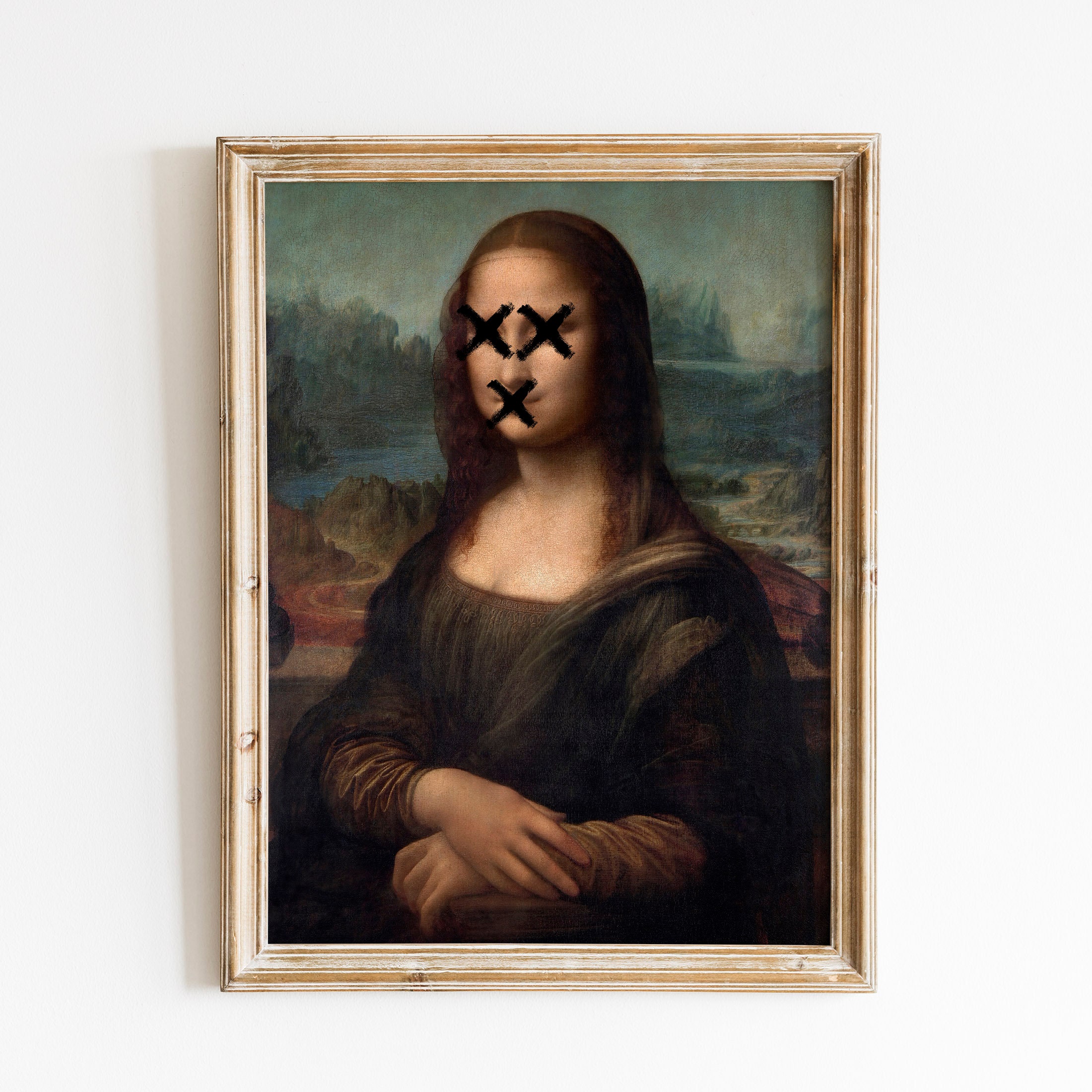 Leonardo Da Vinci Mona Lisa Altered Art Painting Gothic Aesthetic ...