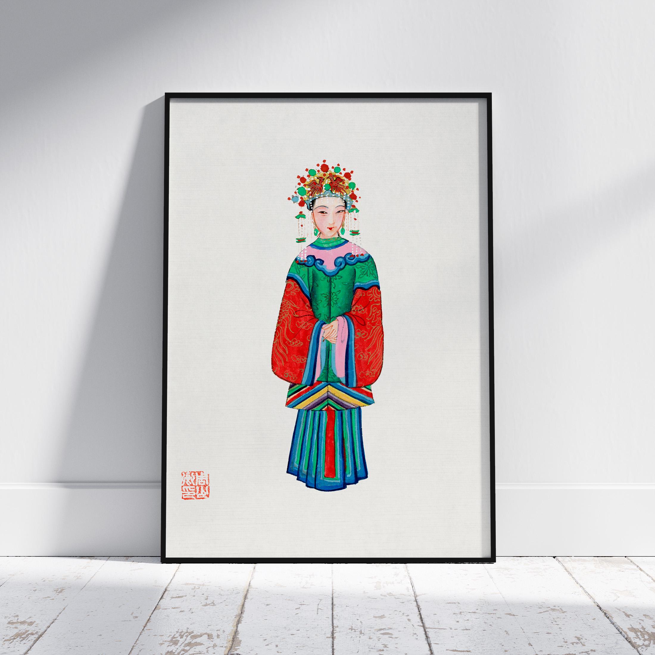 Chinese Imperial Princess Digital Wall Art, Qing Dynasty Printable ...