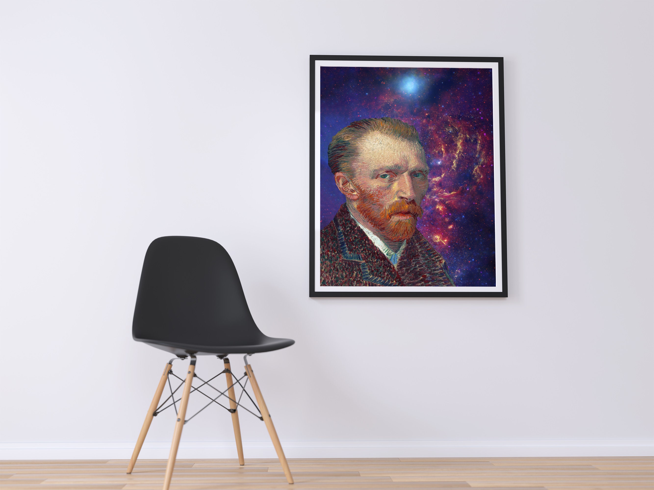 Vincent Van Gogh Portrait Abstract Space Wall Art Van Gogh - Etsy