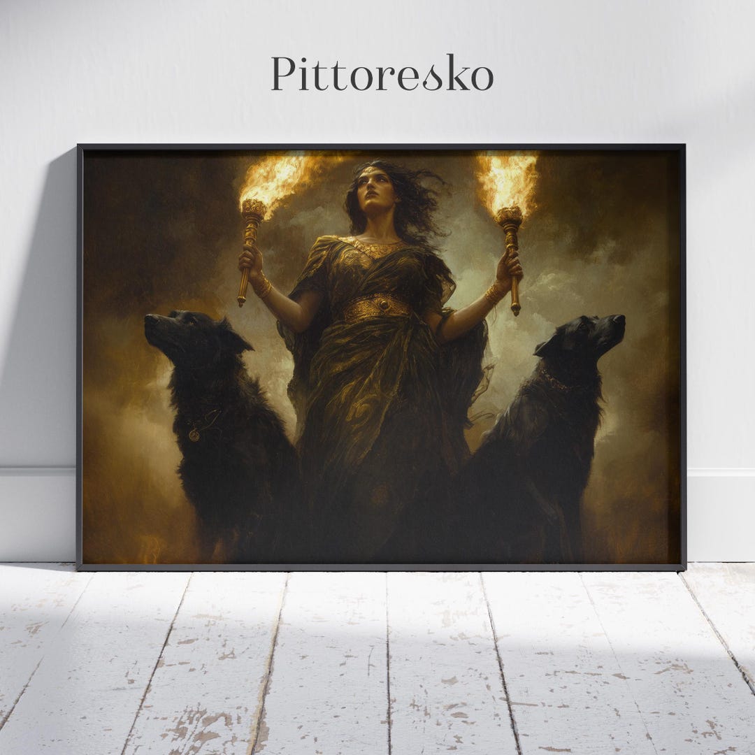 Hecate Greek Goddess of Magic Protection for Witches Digital Horizontal ...