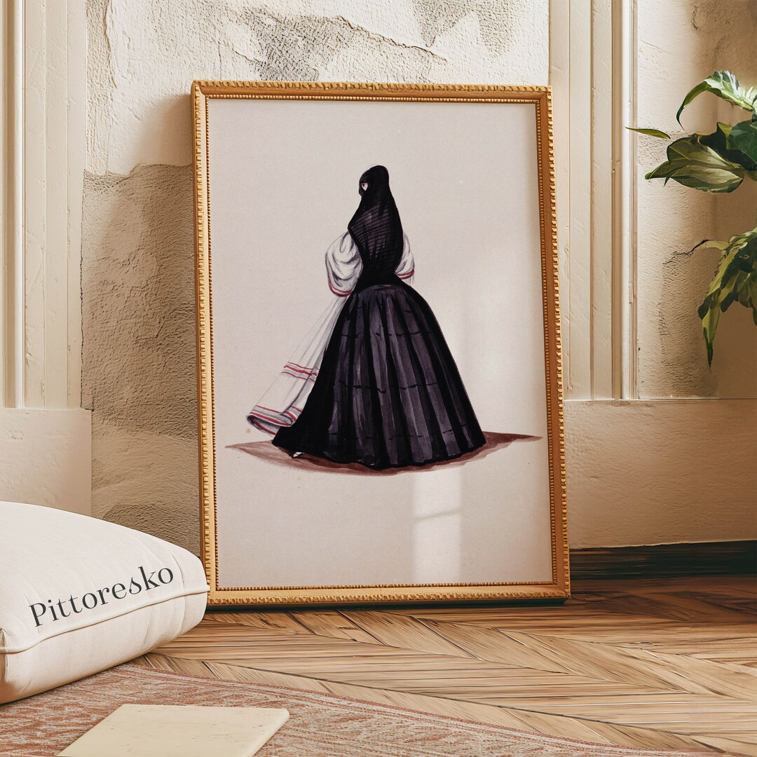 Vintage Peruvian Wall Art for Dark Academia Room Decor, Latin American ...