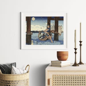 Tsukuda Island by Utagawa Kuniyoshi Japanese Digital Wall Art, Asian ...