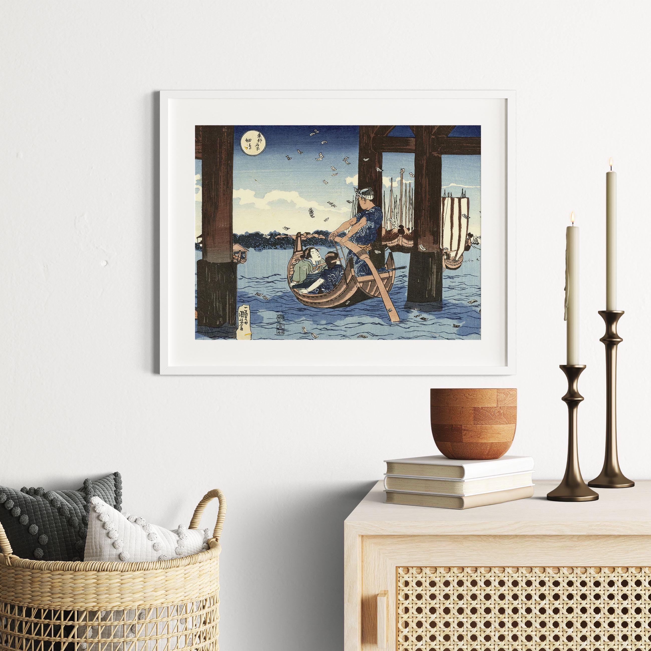 Tsukuda Island by Utagawa Kuniyoshi Japanese Digital Wall Art, Asian ...