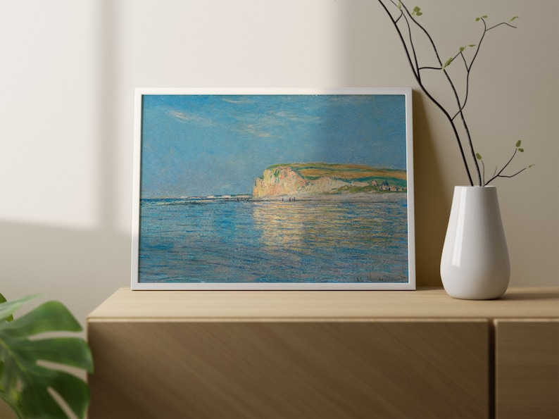 Claude Monet Wall Art Seashore Landscape With Cliff, French ...