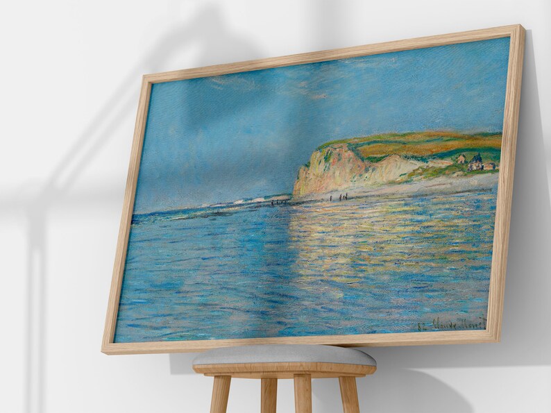 Claude Monet Wall Art Seashore Landscape With Cliff, French ...