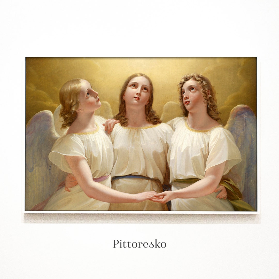 Catholic Art Prints, Modern Christian Art, Spiritual Angel Portrait ...