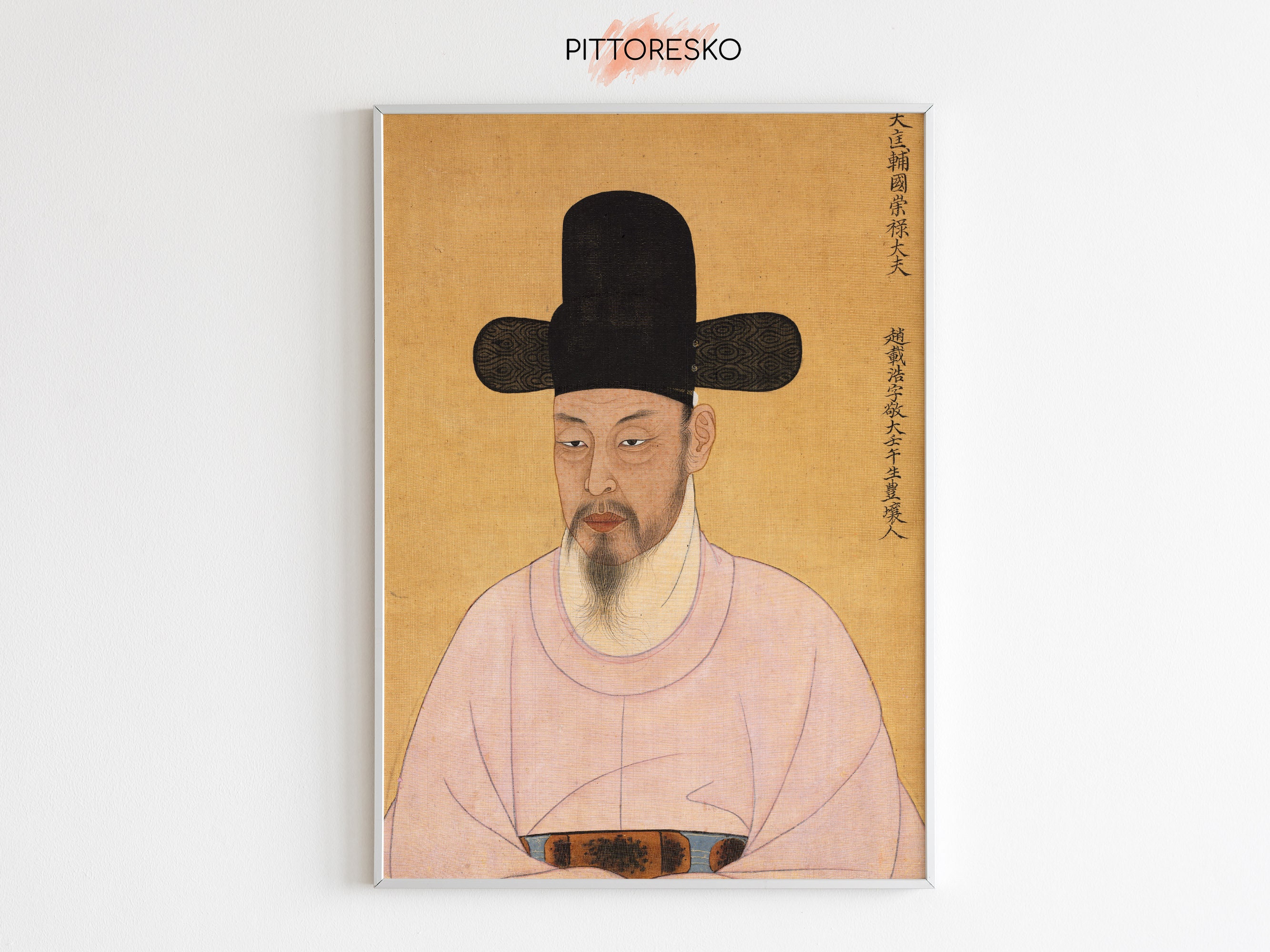 Vintage Korean Wall Art Korean Portrait Painting Joseon - Etsy