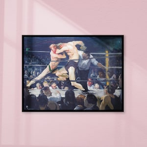 George Bellows Vintage Sport Wall Decor, Vintage Boxing Match Painting ...