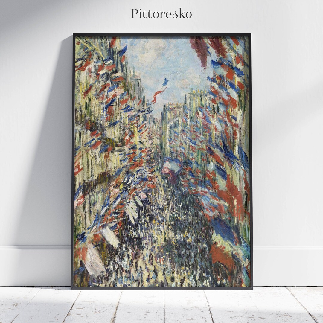 Claude Monet Rue Montorgueil in Paris Digital Wall Art, Vintage ...