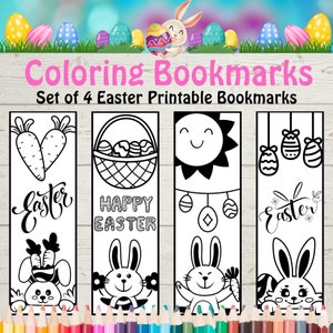 Easter Coloring Bookmarks, Easter Coloring Page, Spring Coloring Pages ...