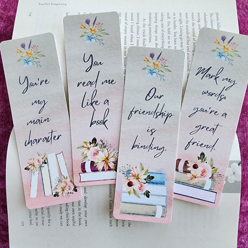 Friendship Bookmarks: Book Club Gift, Book Lover Present - Etsy