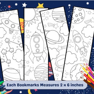 Printable Outer Space Kids Coloring Bookmarks, Coloring Bookmarks ...