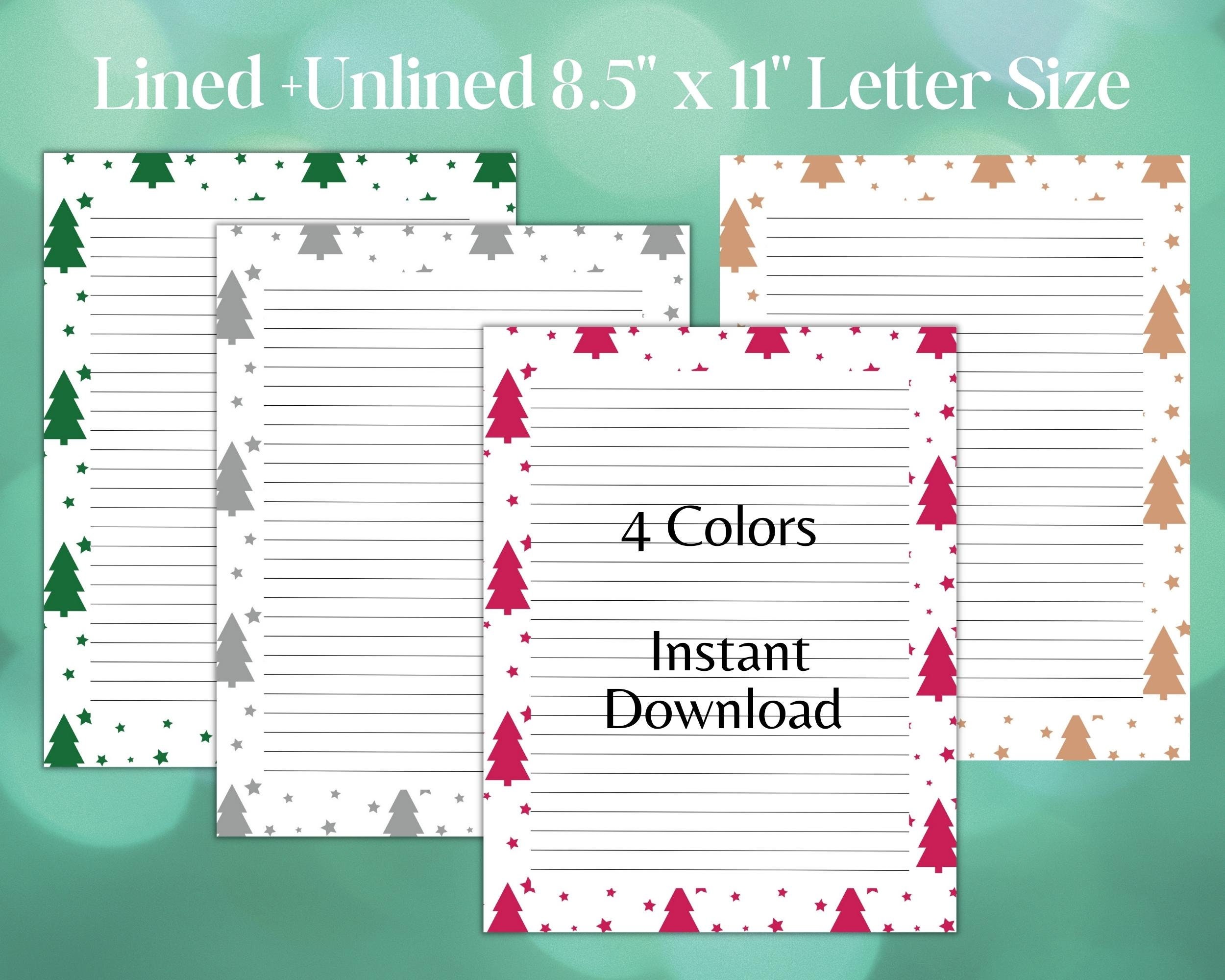 Christmas Stationery Set, Printable Christmas Letter Writing Paper ...