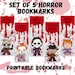 Horror Bookmarks, Slasher Movie Bookmarks, Halloween Bookmarks, Scary ...