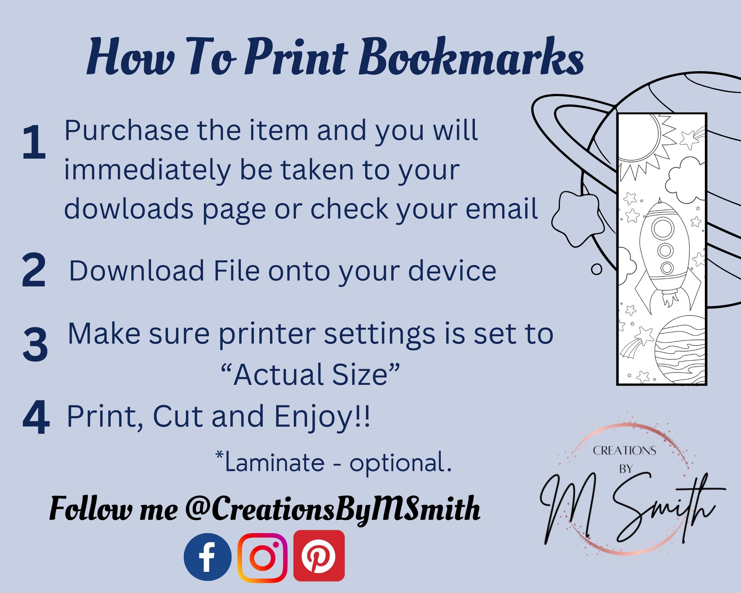 Printable Outer Space Kids Coloring Bookmarks, Coloring Bookmarks ...