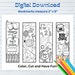 Back to School Coloring Bookmarks, Coloring Bookmarks, Back to School ...