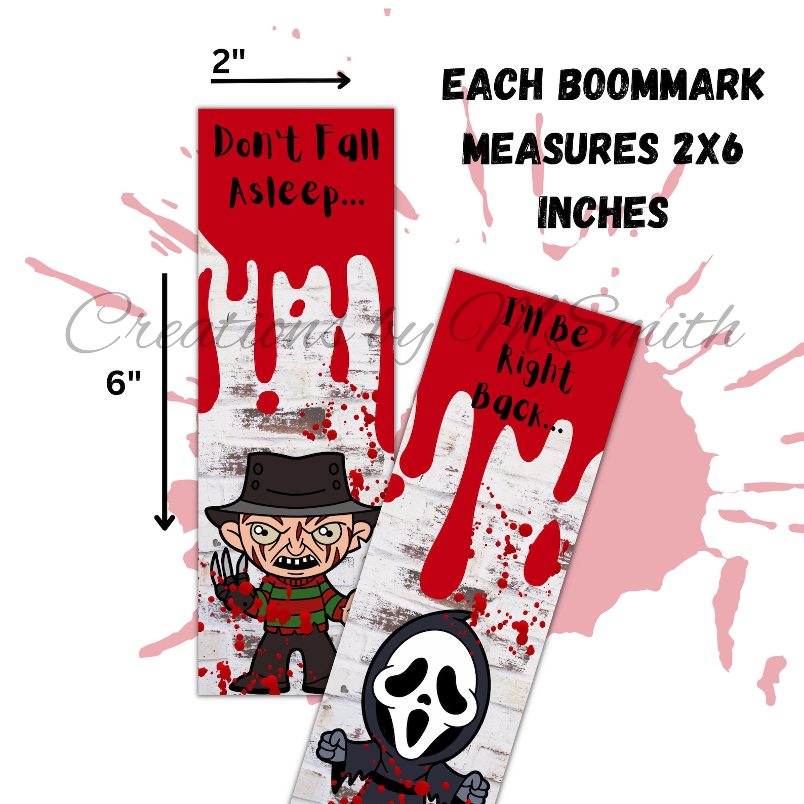 Horror Bookmarks, Michael Myers, Pennywise, Slasher Fans, Horror Movie ...