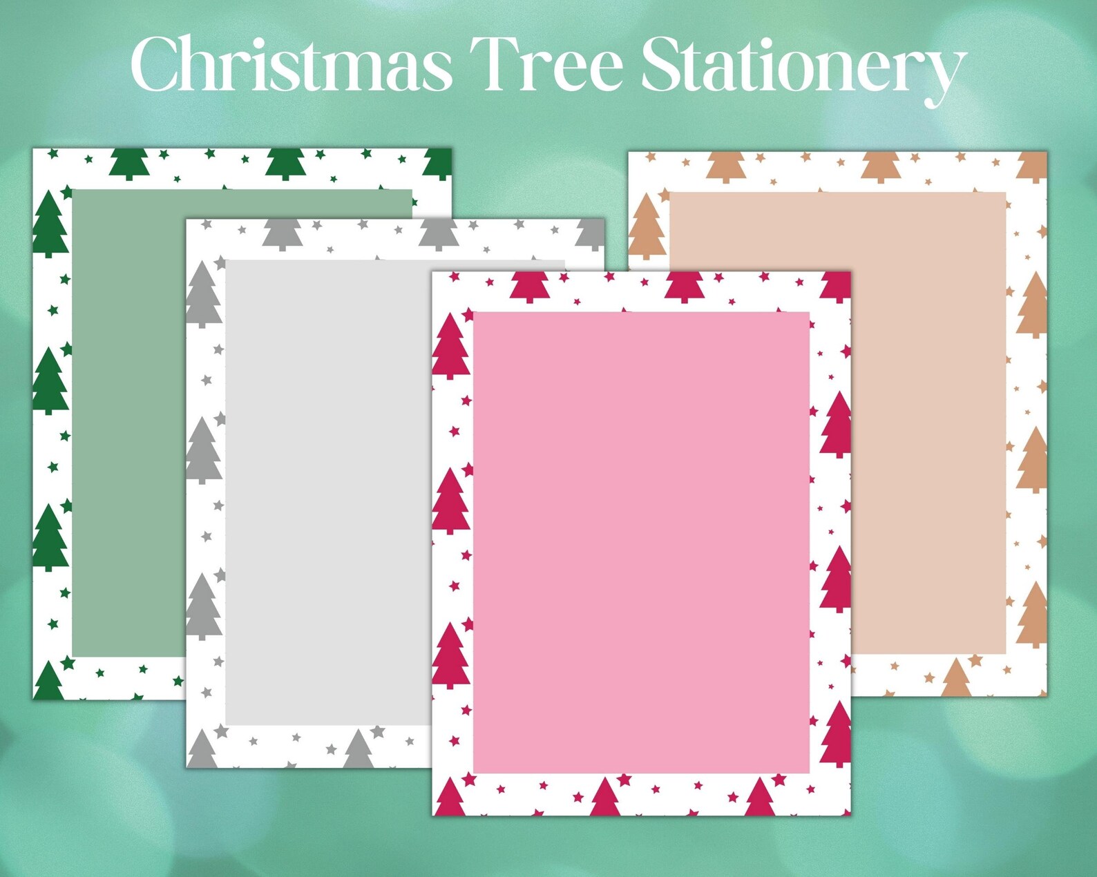 Christmas Stationery Set, Printable Christmas Letter Writing Paper ...