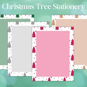 Christmas Stationery Set, Printable Christmas Letter Writing Paper ...