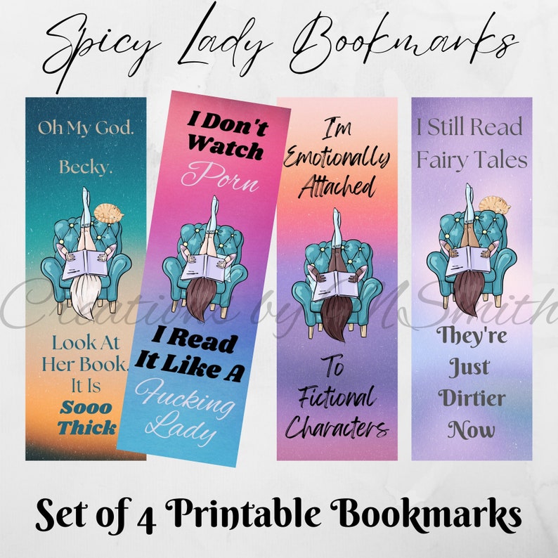 Spicy Lady Bookmarks Funny Bookmarks Bookmarks for Women - Etsy