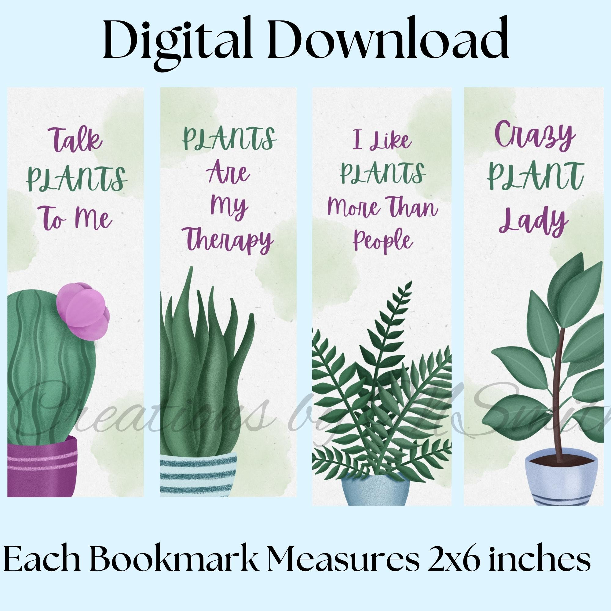 Plant Lovers Bookmark, Bookmarks, Funny Bookmarks, Crazy Plant Lady ...
