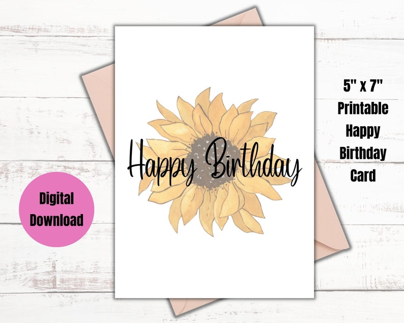 Happy Birthday Greetings, Sunflower Card, Cards for Friends, Coworker ...